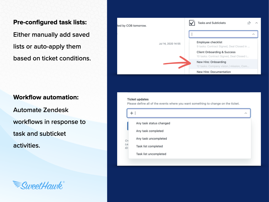 Tasks and Subtickets App Integration with Zendesk Support